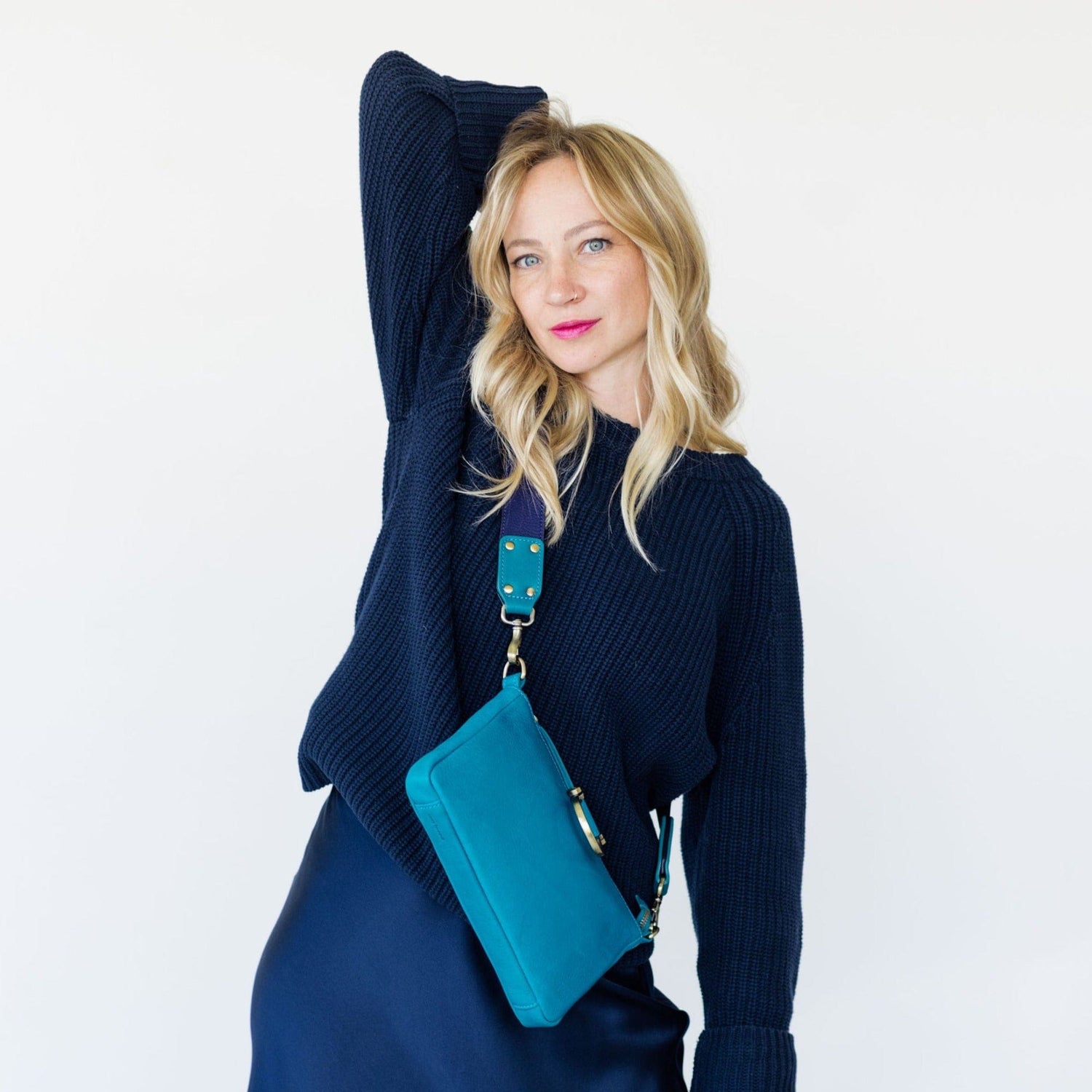 Rheta Leather Two-toned Bag Strap