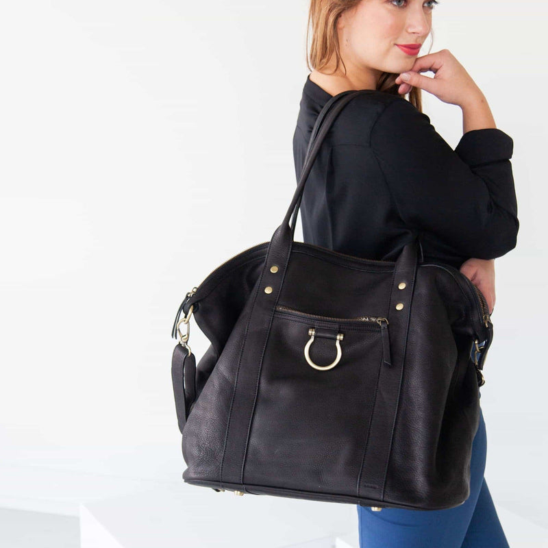 So Honey Leather Weekender Tote Bag